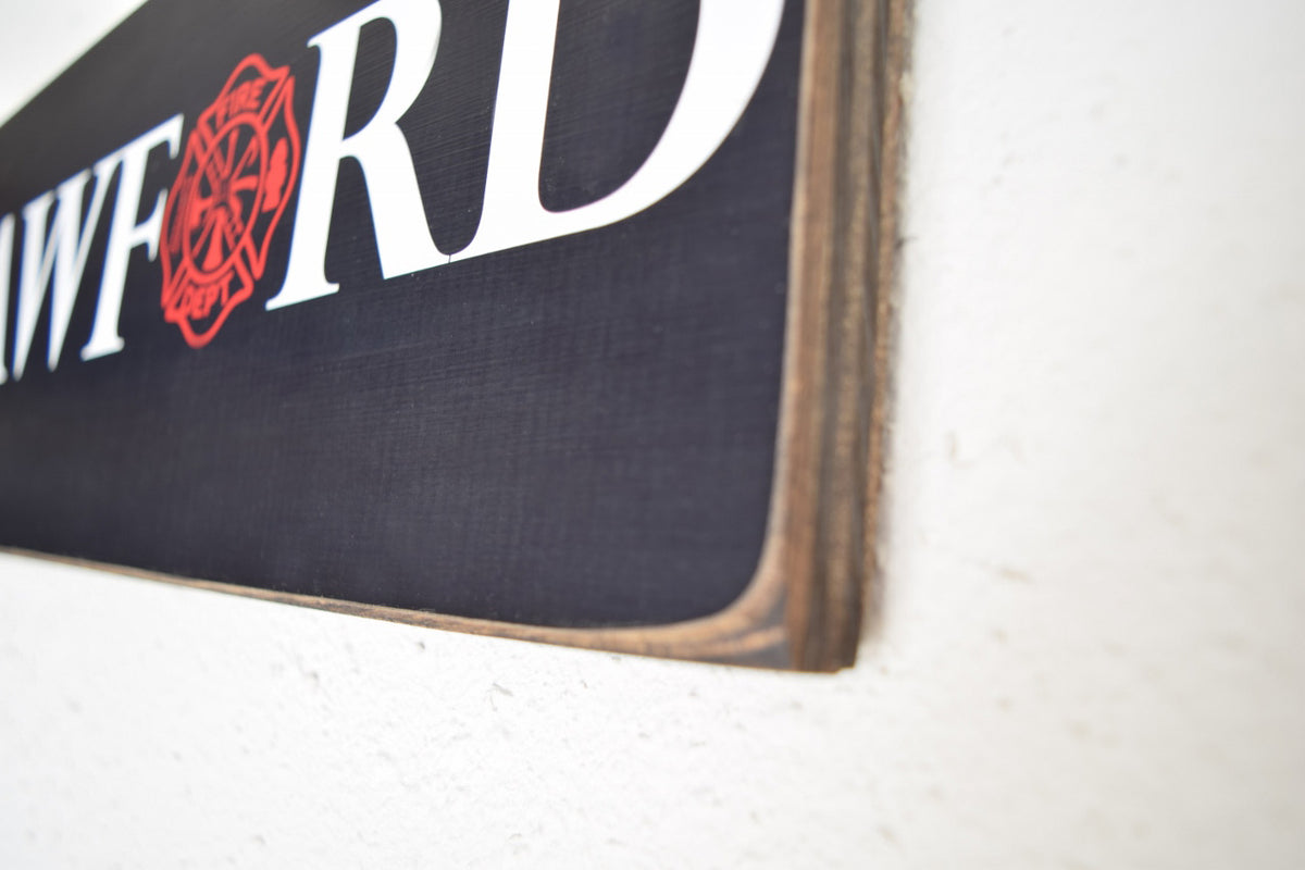 Firefighter Name Sign – Hero Sign Shop
