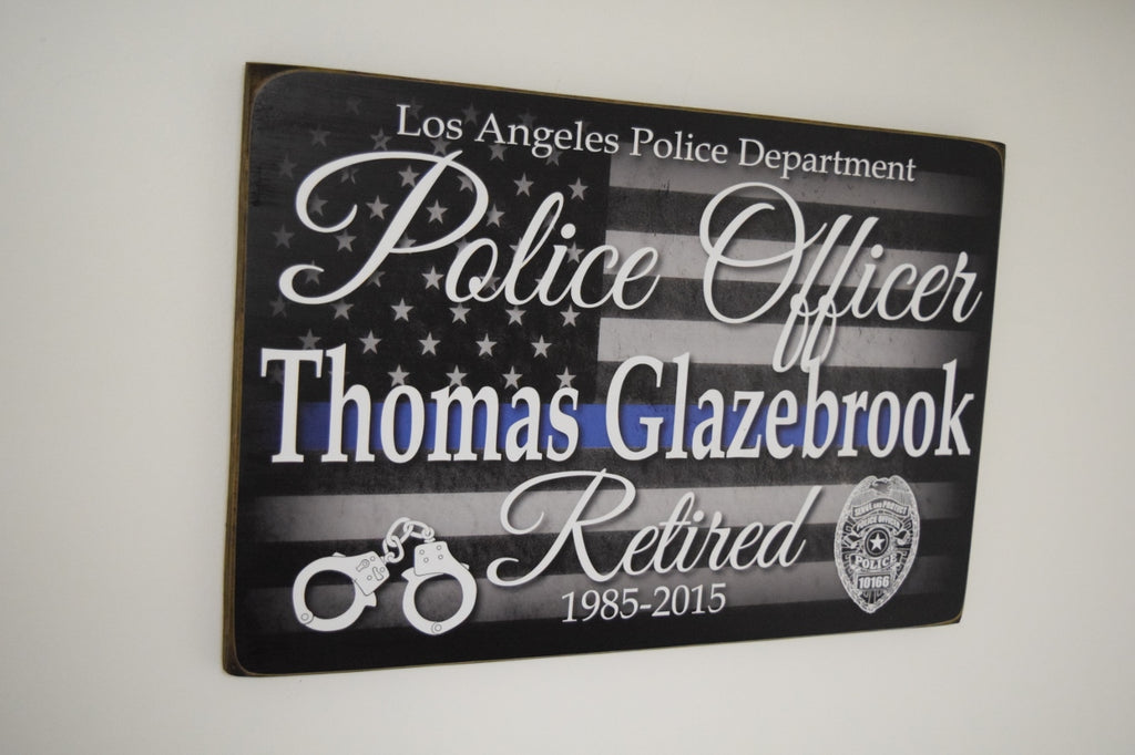 Police Officer Custom Retirement Sign – Hero Sign Shop